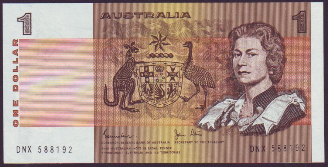 AUSTRALIA ONE DOLLAR Note - the Last Paper Dollar Note Issued - Brand ...