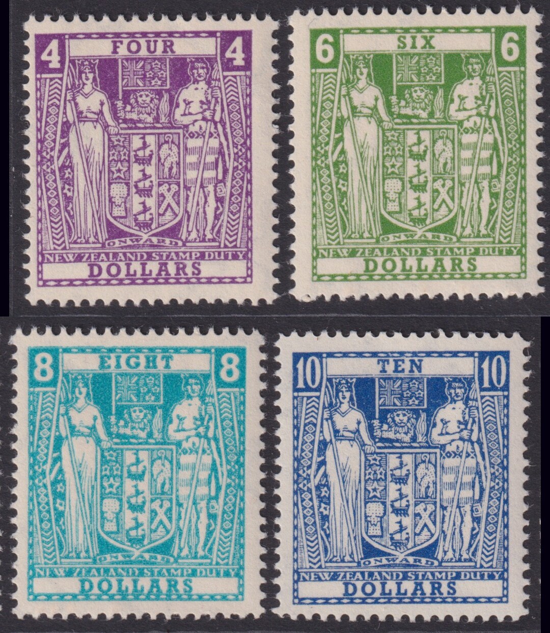 NEW ZEALAND 1967 Decimal ARMS 4 Mint Unhinged A25072 - Etsy