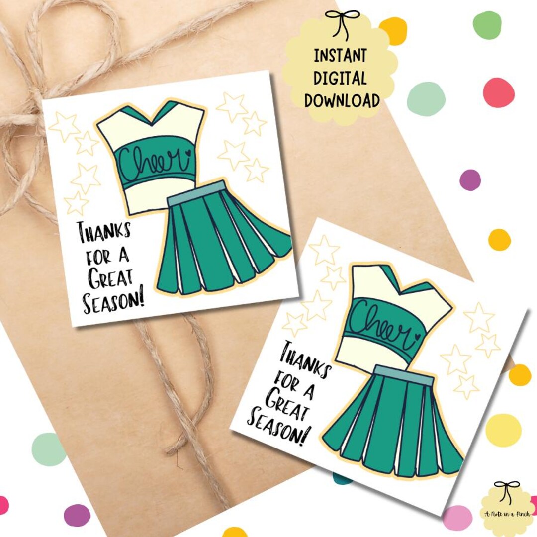 Cheerleading Gift Tags: Team Competition Printable (digital Download ...