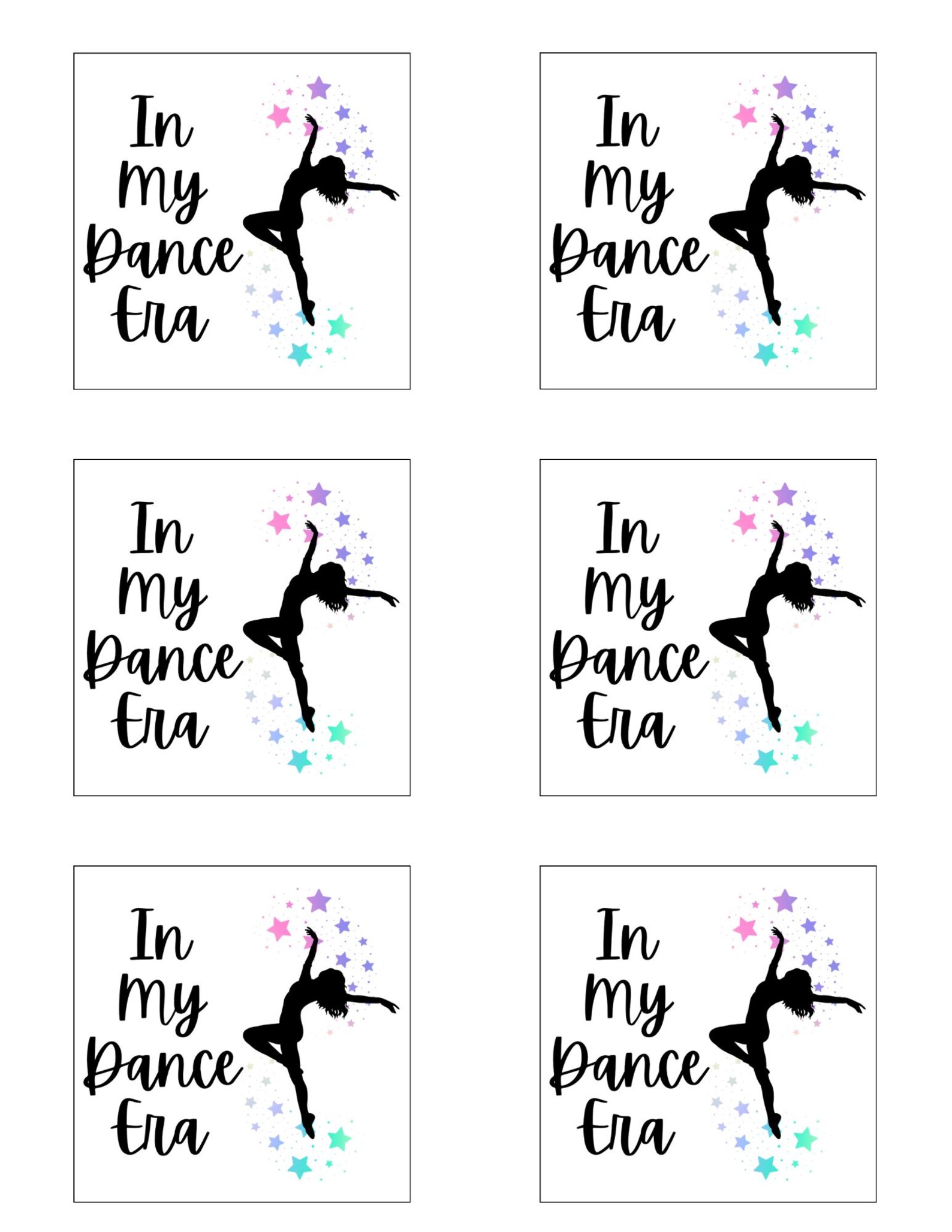 Dance Season, Gift Tags, Printable, Instant Download, Dancer, Dance ...