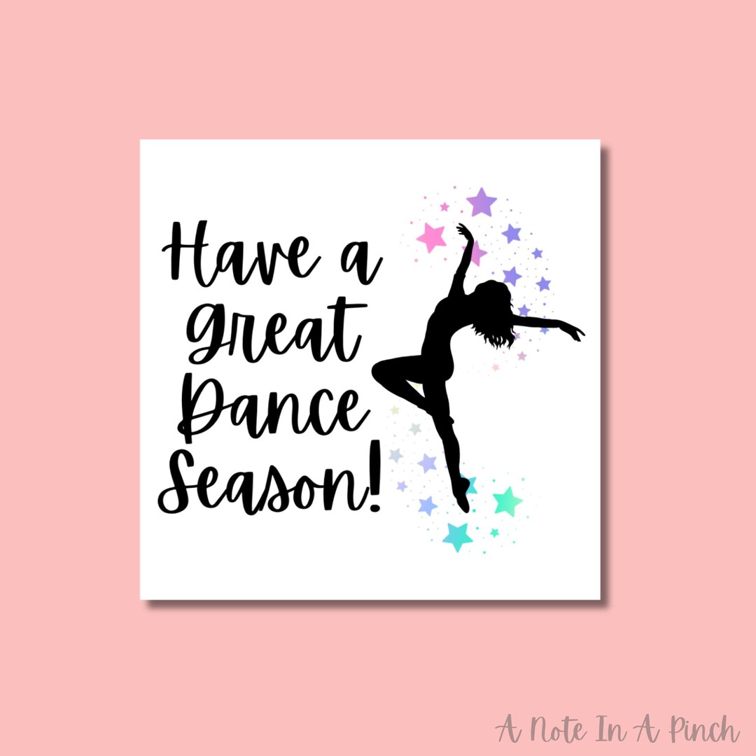Dance Season, Gift Tags, Printable, Instant Download, Dancer, Dance ...