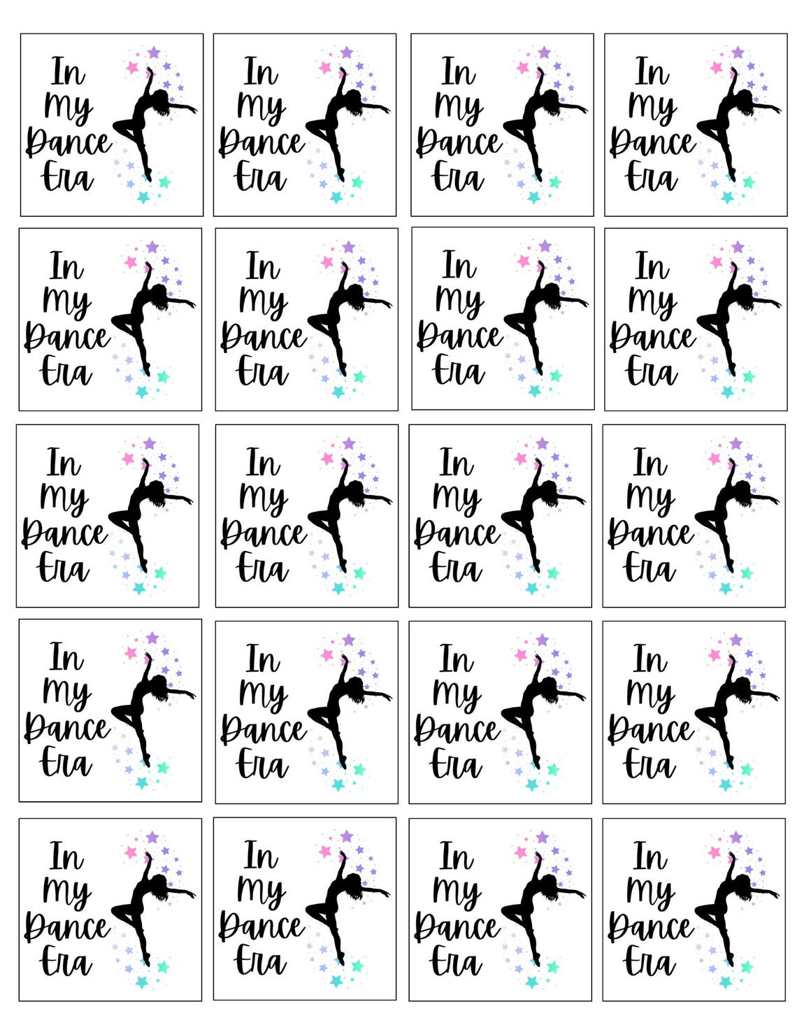 Dance Season, Gift Tags, Printable, Instant Download, Dancer, Dance ...