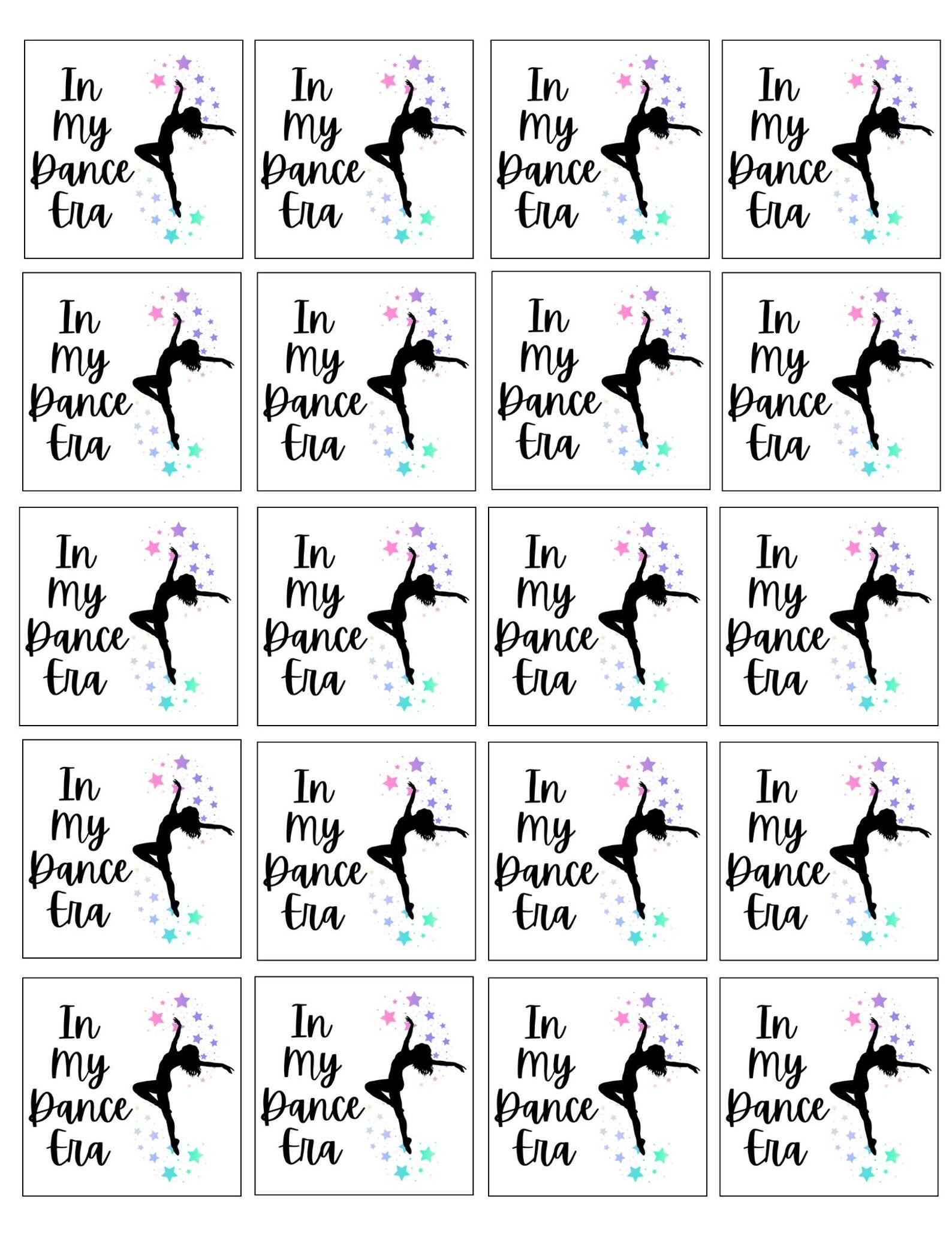 Dance Season, Gift Tags, Printable, Instant Download, Dancer, Dance ...