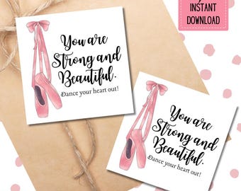 You Sparkle on Stage Gift Tags – Printable Dance Recital Tags for ...