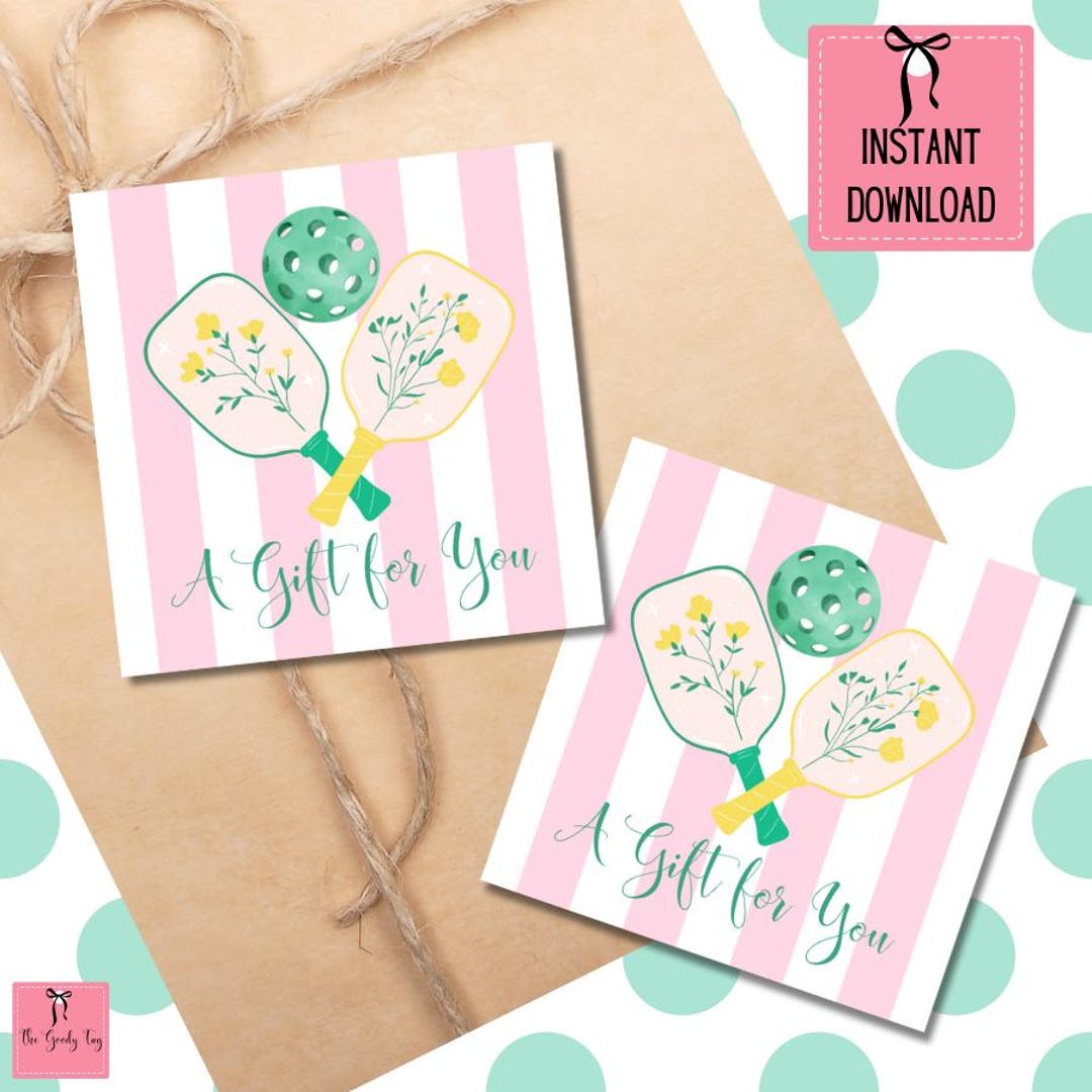 Pickleball, Gift Tags, Printable, Instant Download, Pickleball Gift ...