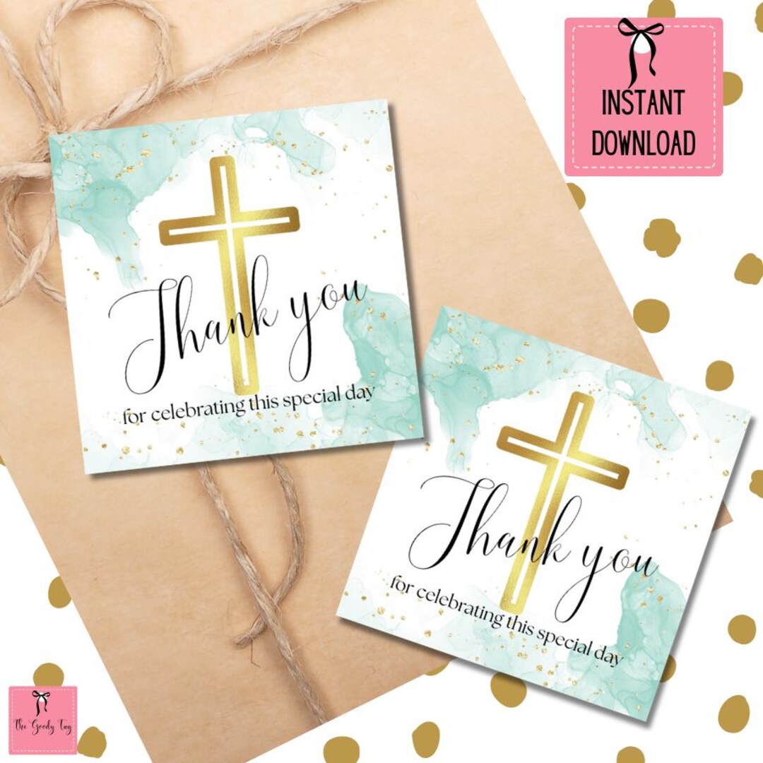 Confirmation Gift Tags, First Holy Communion Gift Tags, Printable Tags ...