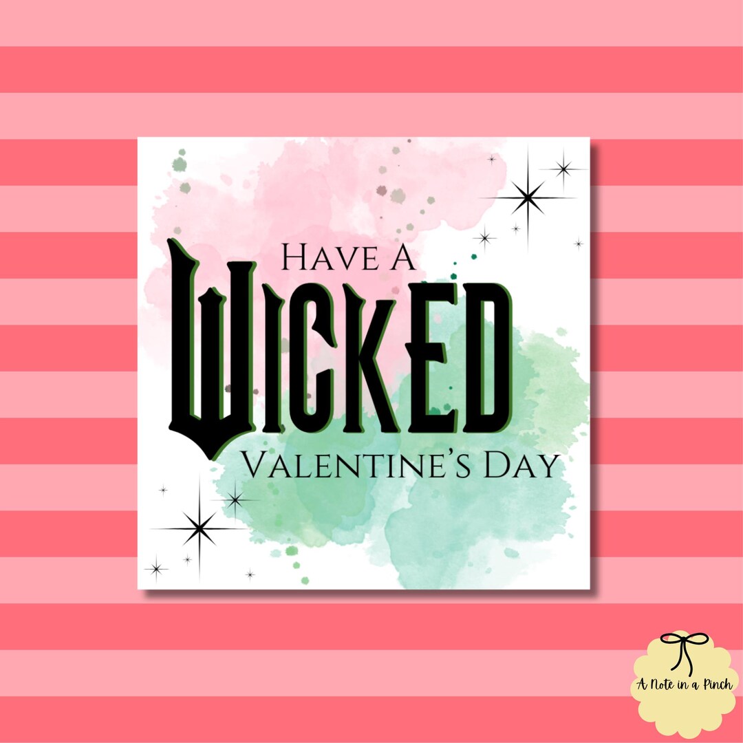 Wicked Gift Tag, Printable Gift Tag, Instant Download, Wicked ...