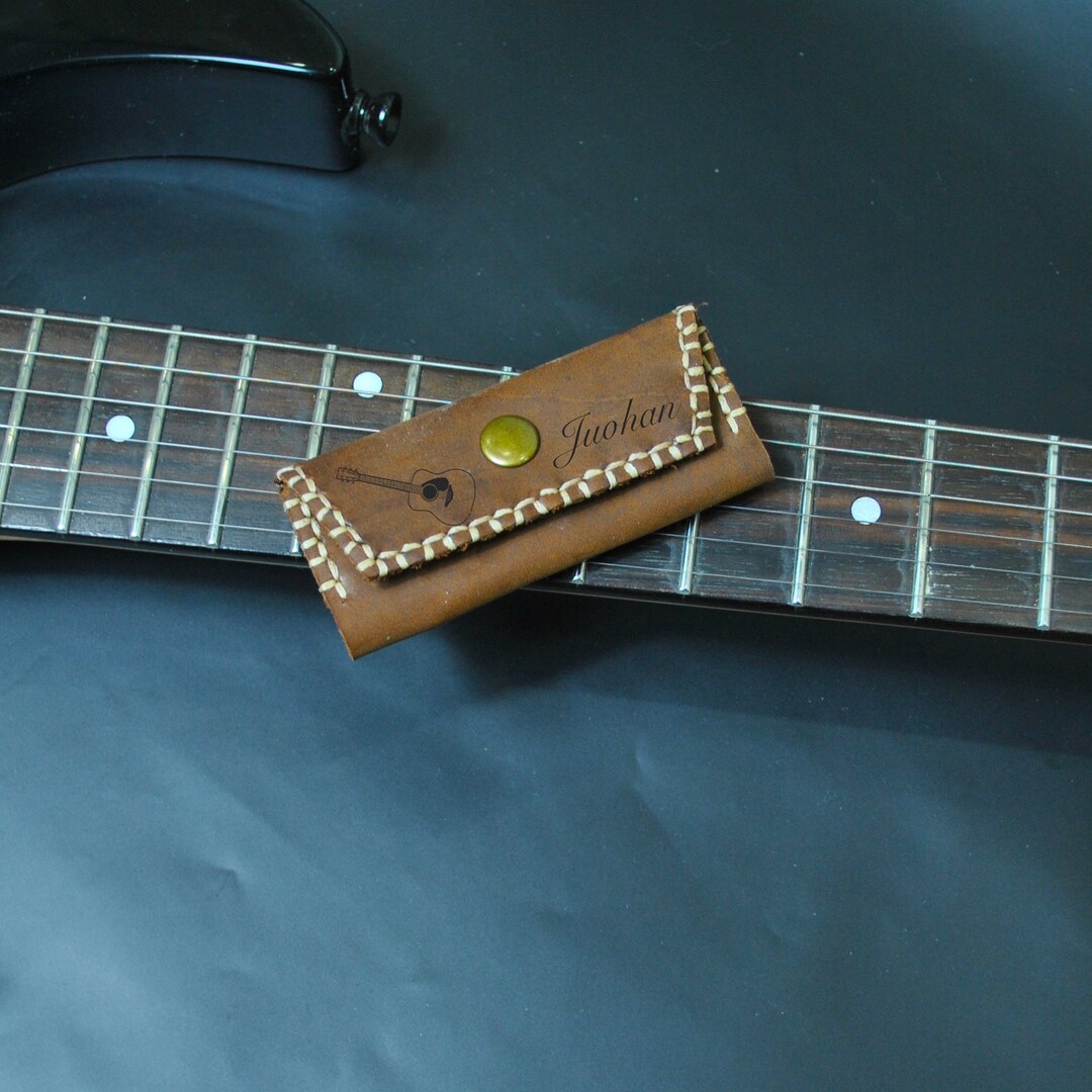 Leather Pick Bag, Leather Guitar Pick Holder, Guitar Pick Case, Gift ...