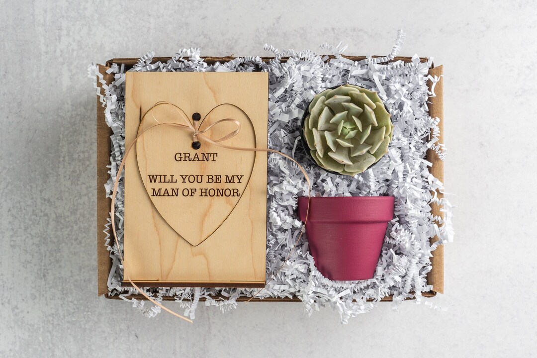 Man of Honor Proposal Gift Box, Will You Be My Man of Honor Gift for ...
