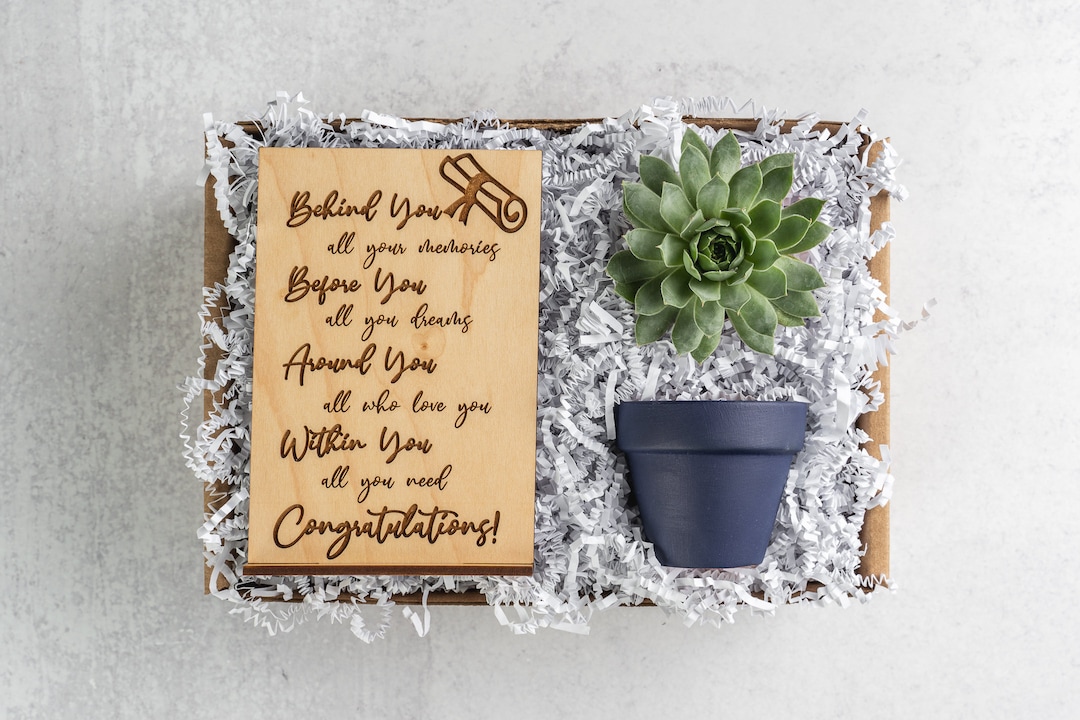Next Chapter Congratulations Graduation Gift, Succulent Plant Gift Box ...