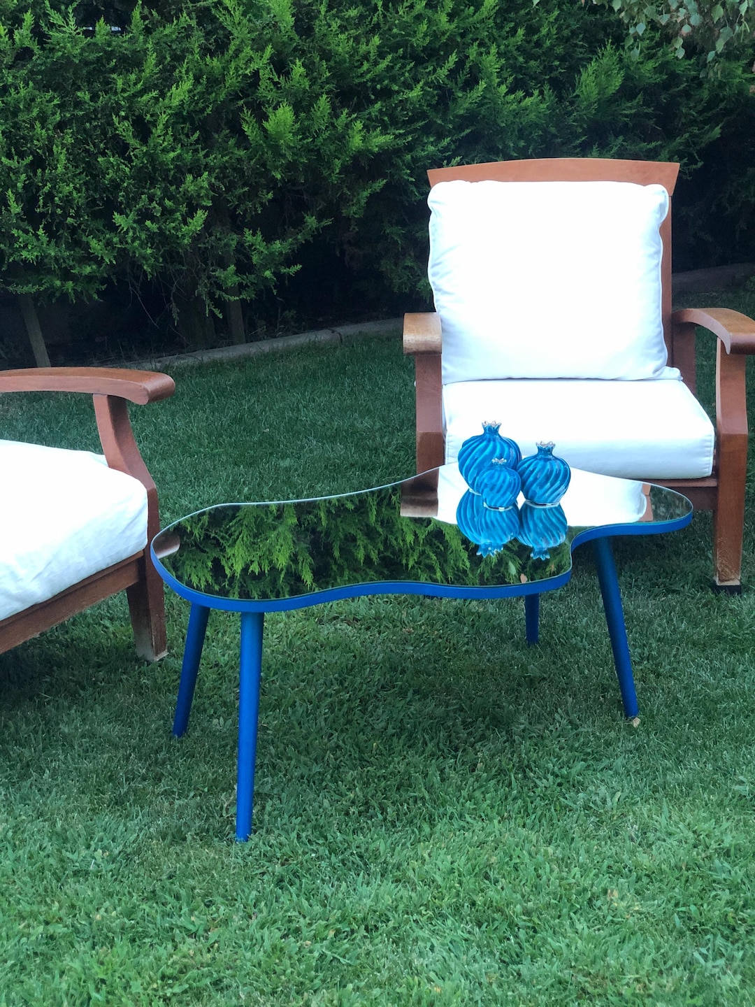 Cobalt Blue Coffee Table , Unique Blue Colored Center Table , Coffee ...