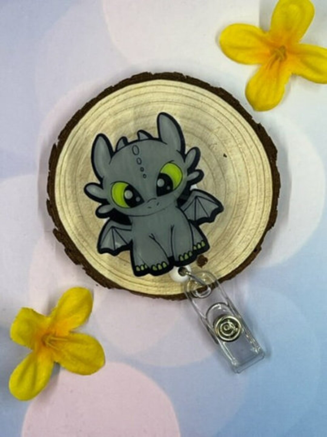 Toothless Dragon Badge Reel/dragon Badge Reel/ Nurse Badge - Etsy