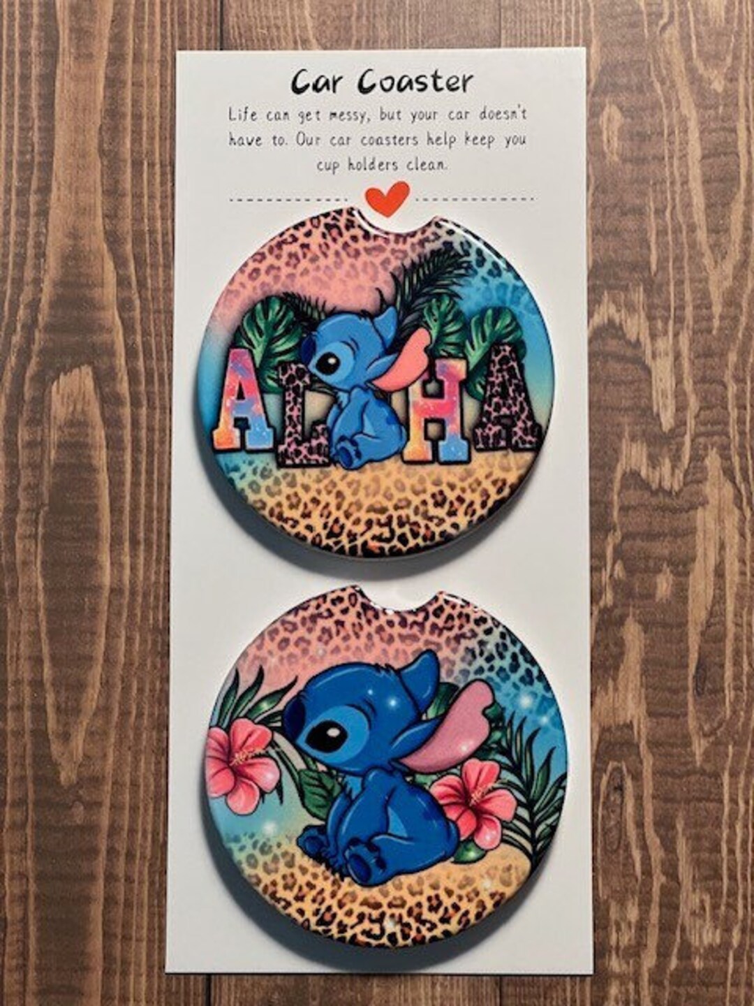 Stitch Car Coasters/stitch/new Driver/car Decor/new Car - Etsy