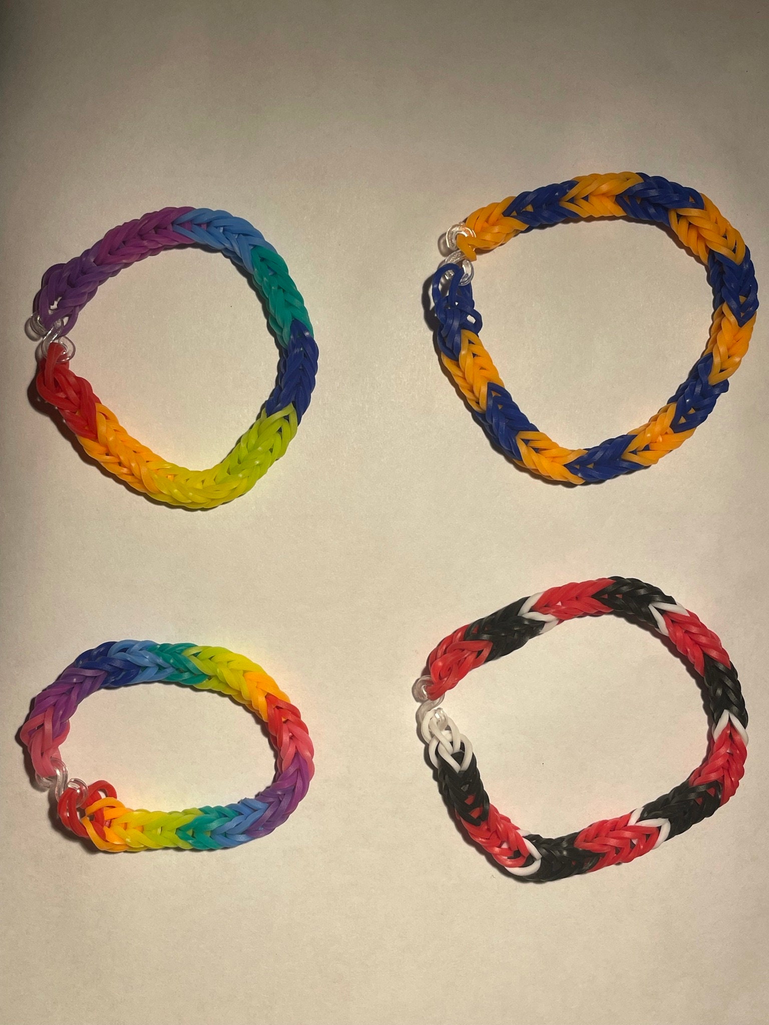 Colorful, Rubber Band, Friendship Bracelets - Etsy