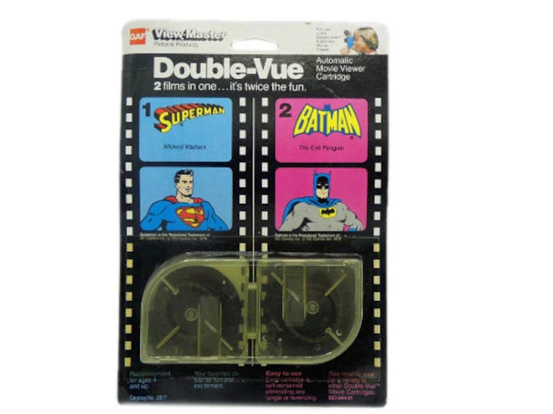 Superman and Batman Viewmaster Reels Double Vue 1978 - Etsy
