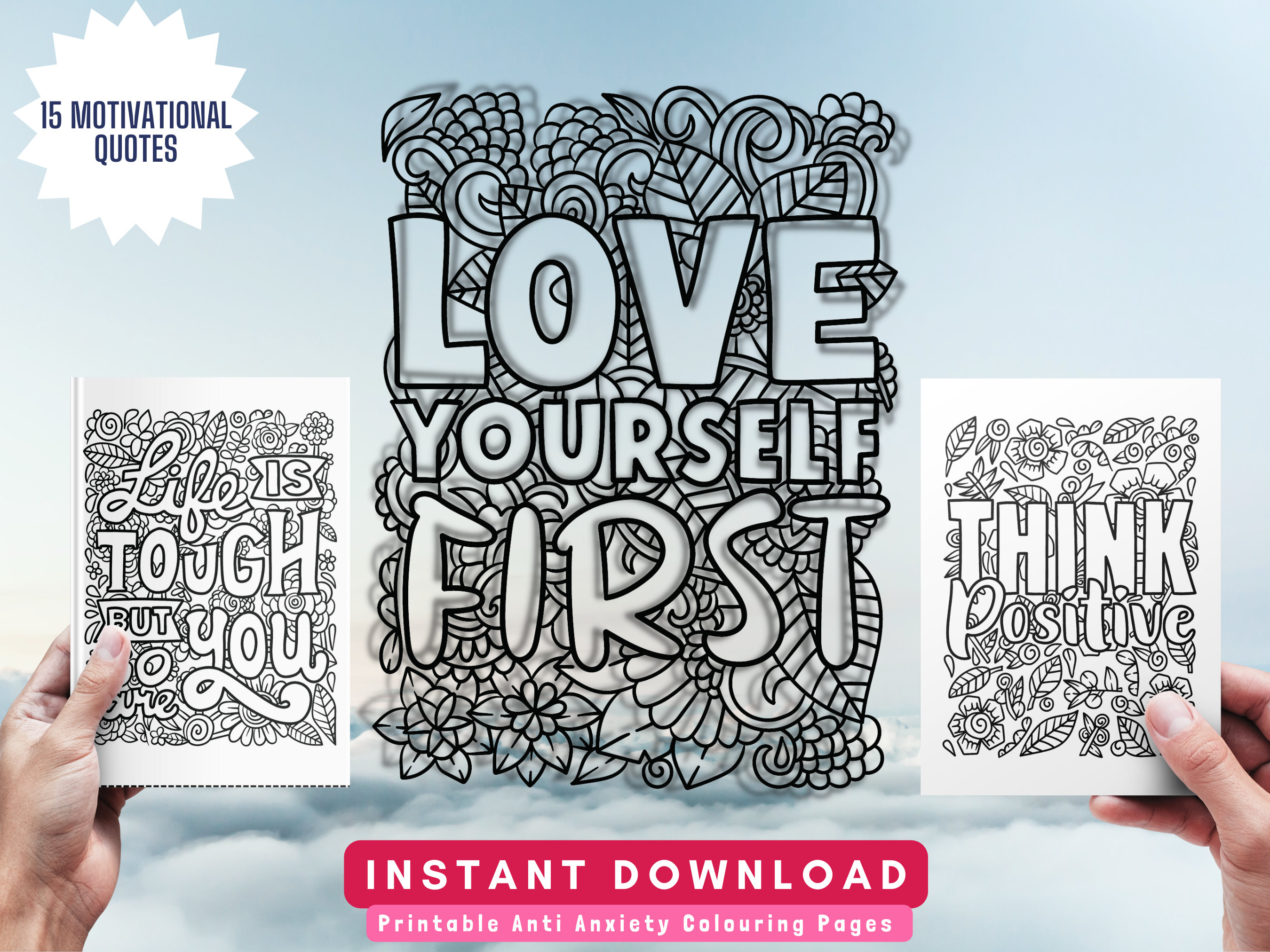 Adult Colouring Pages Printable - Anxiety Colouring Pages With ...