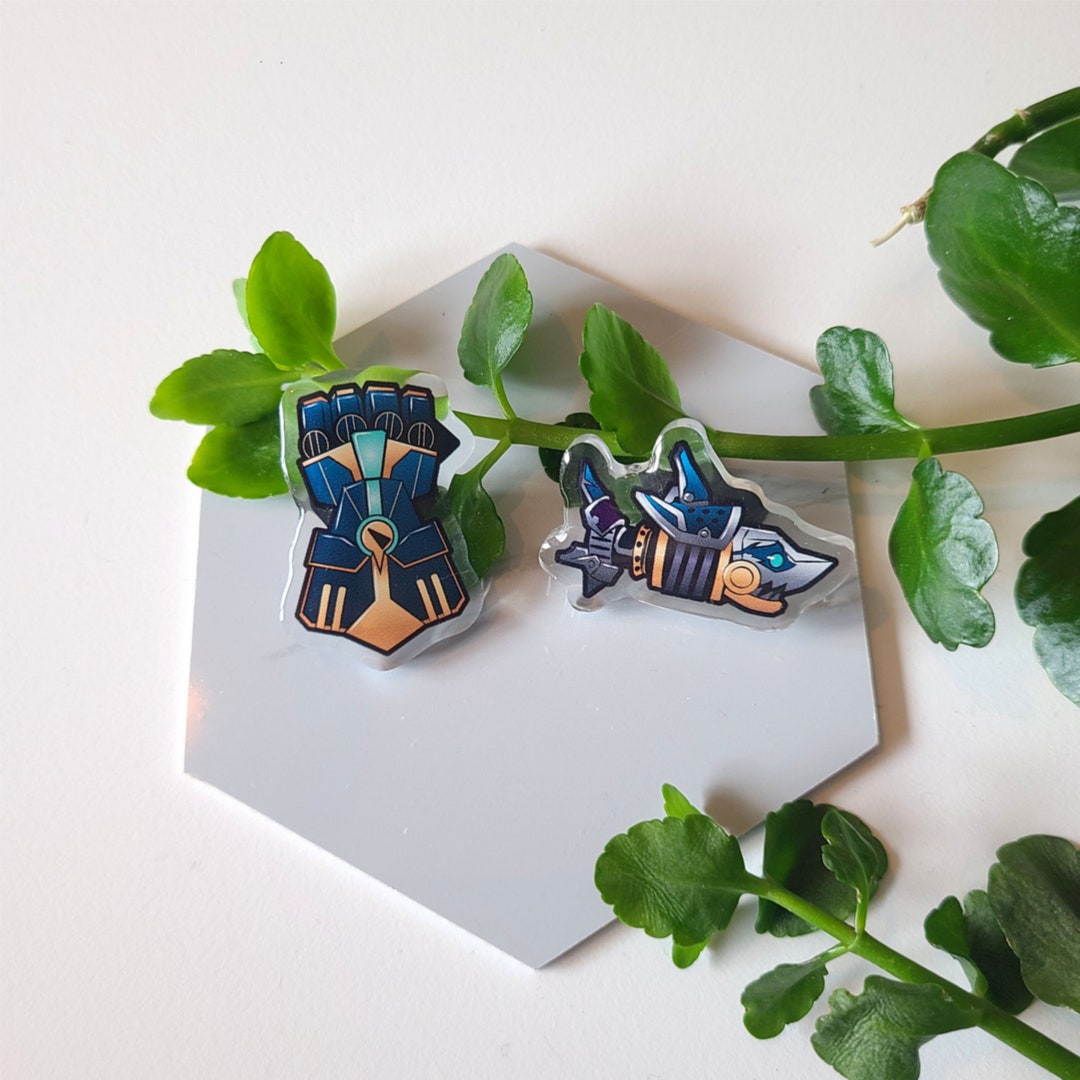 40mm Pins Jinx Shark Rifle Vi Glove Arcane - Etsy