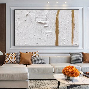 Large Gold Painting on Canvas Gold Texture Painting Gold Modern Wall ...