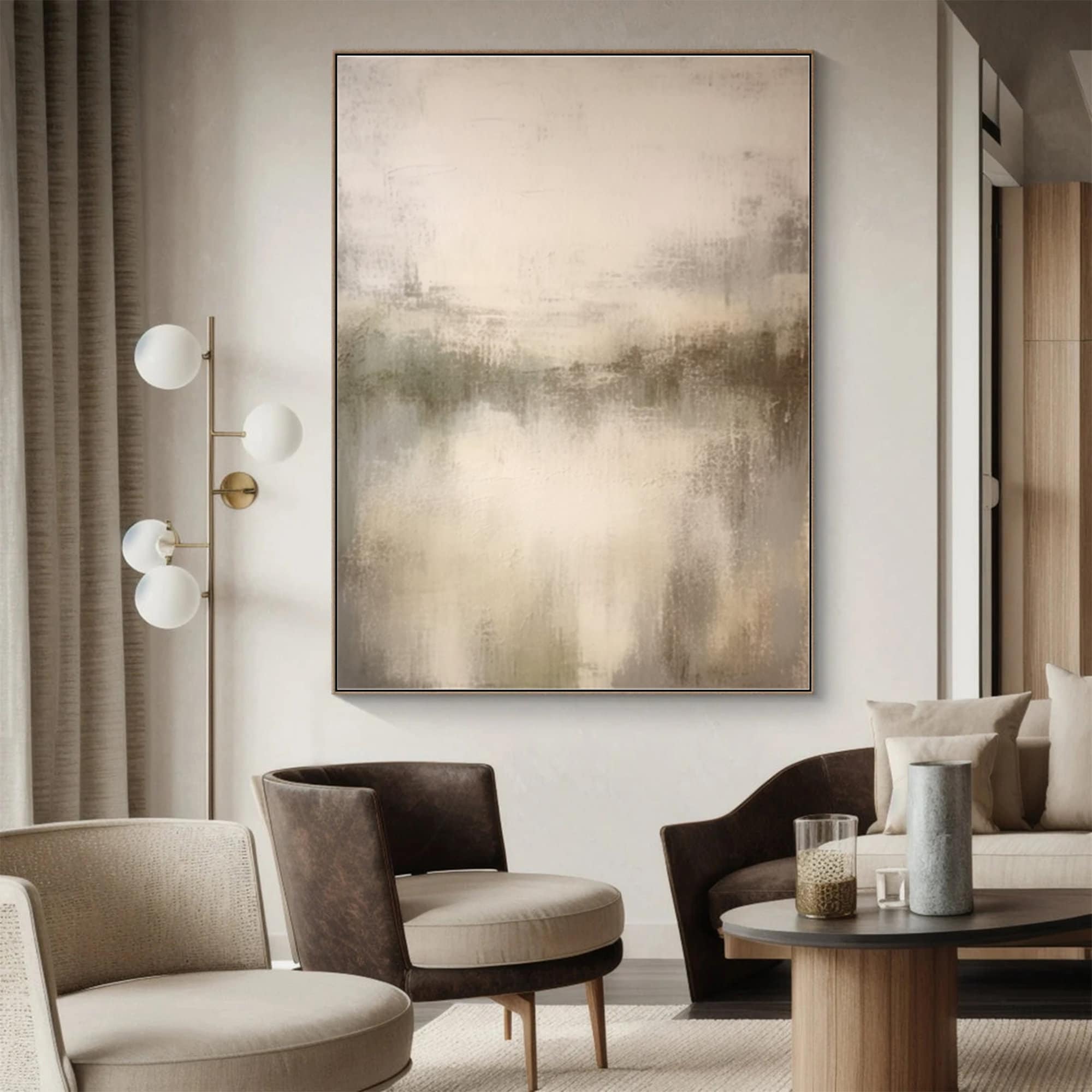 Beige Texture Wall Art Beige Painting Handmade Painting Wabi Sabi Wall ...