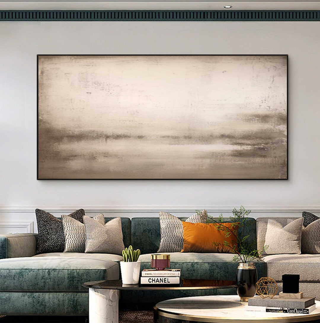Beige Texture Wall Art Textured Abstract Painting Minimalist Canvas Art ...