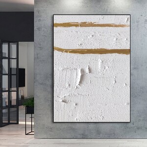 Large Gold Painting on Canvas Gold Texture Painting Gold Modern Wall ...