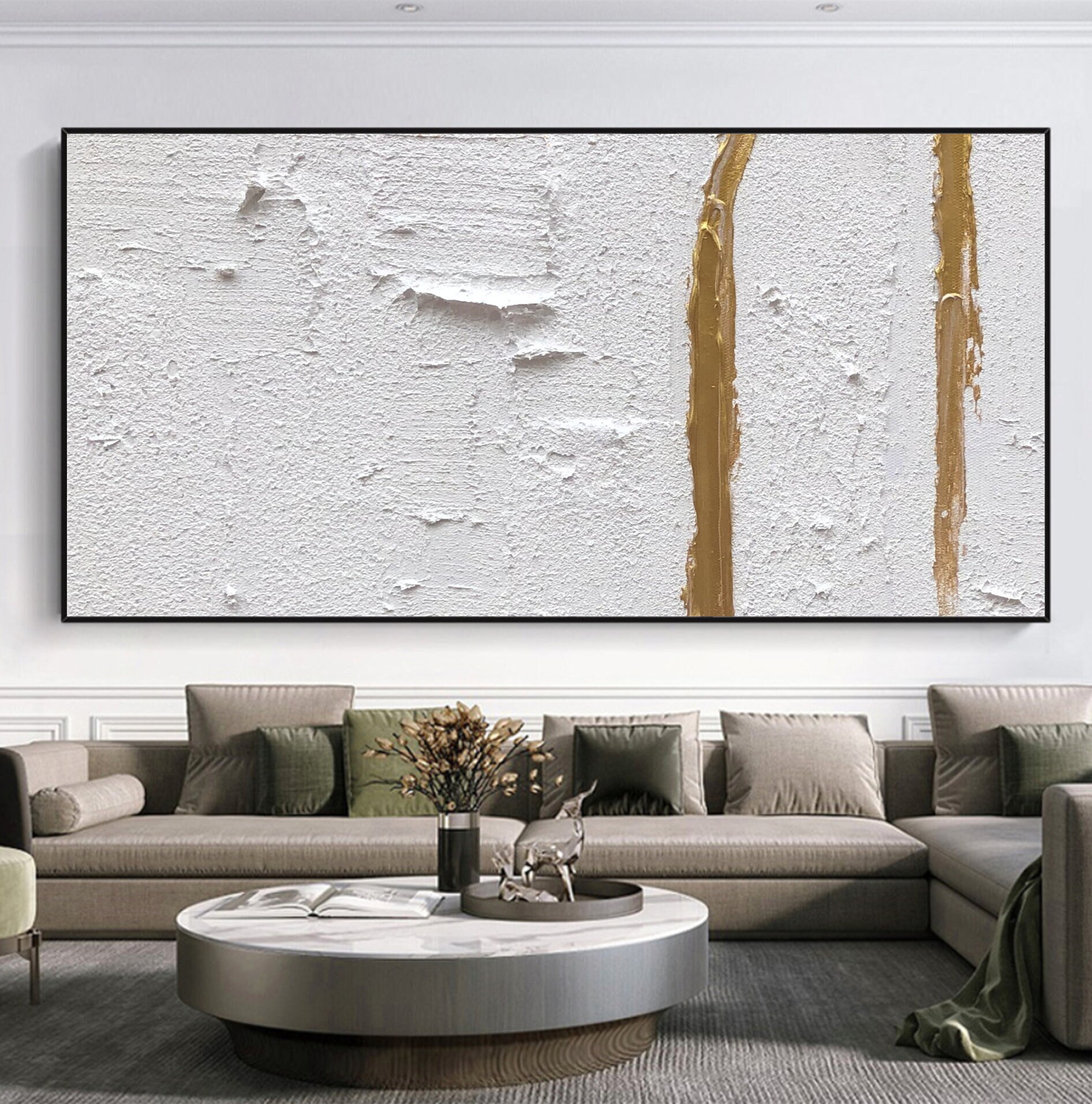 Large Gold Painting on Canvas Gold Texture Painting Gold - Etsy