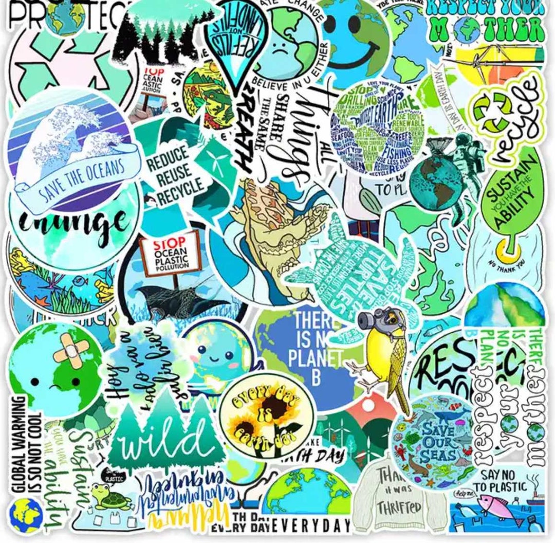 Earth Day Water Bottle Stickers 10-pack - Etsy