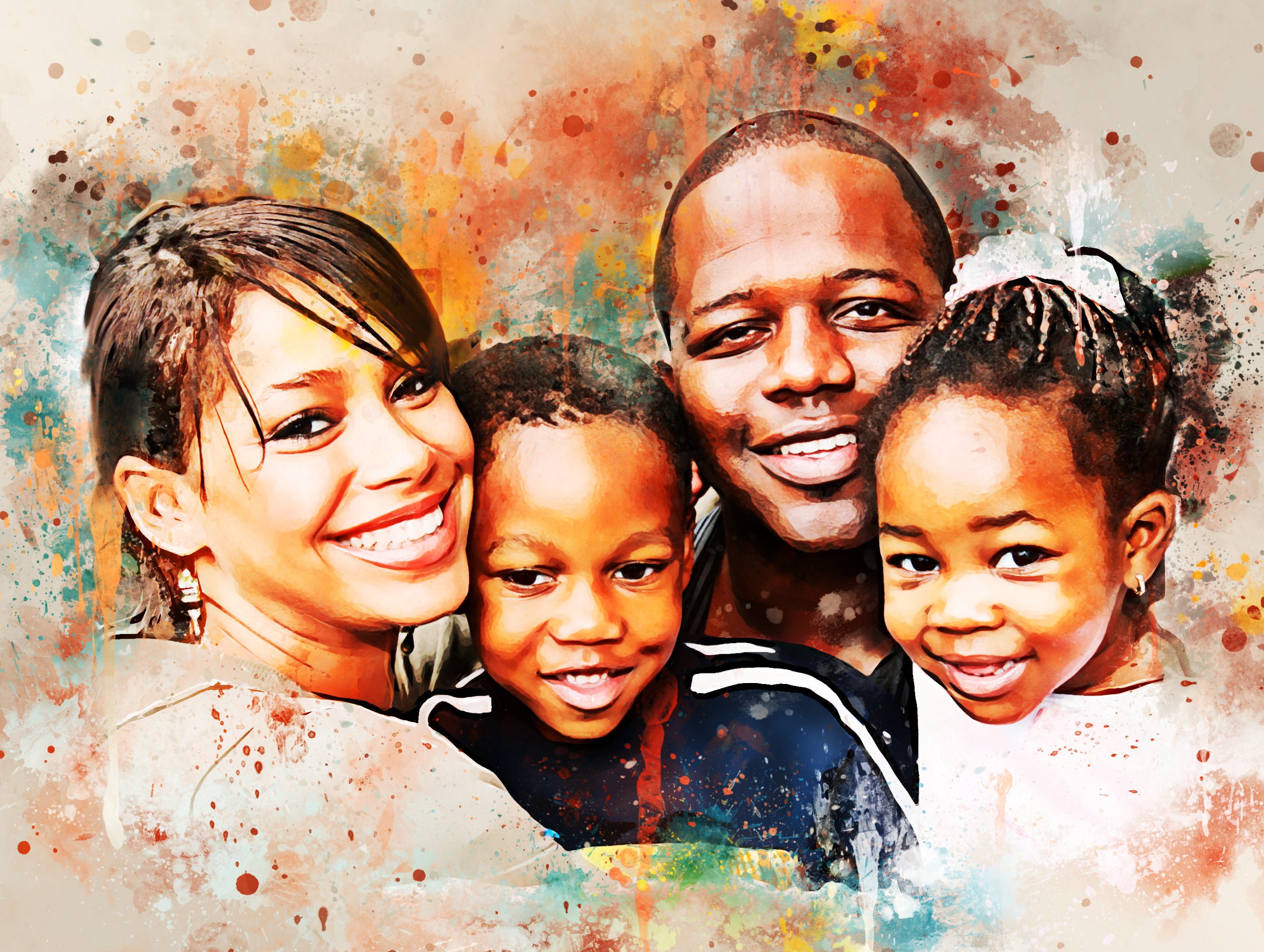 Custom Portrait Portrait From Photo Photo to Painting - Etsy