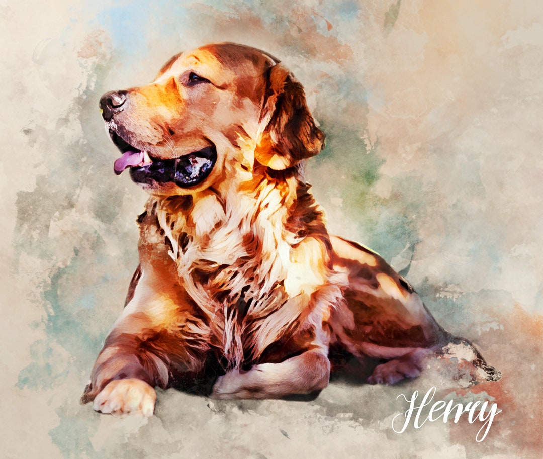 Custom Dog Portrait, Pet Portrait, Custom Portrait, Puppy Portrait ...