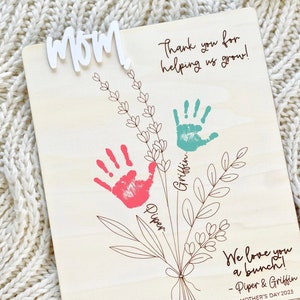 Handprint Sign, DIY Mother’s Day Sign, Mother’s Day Gift, Children’s ...