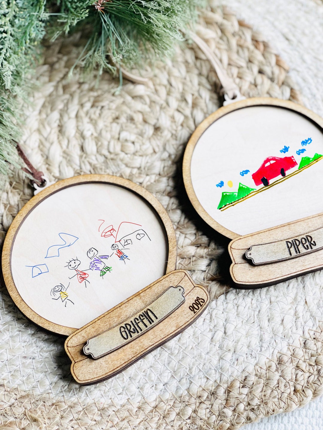 Personalized Child DIY Drawing Ornament | Keepsake Ornament | Child ...