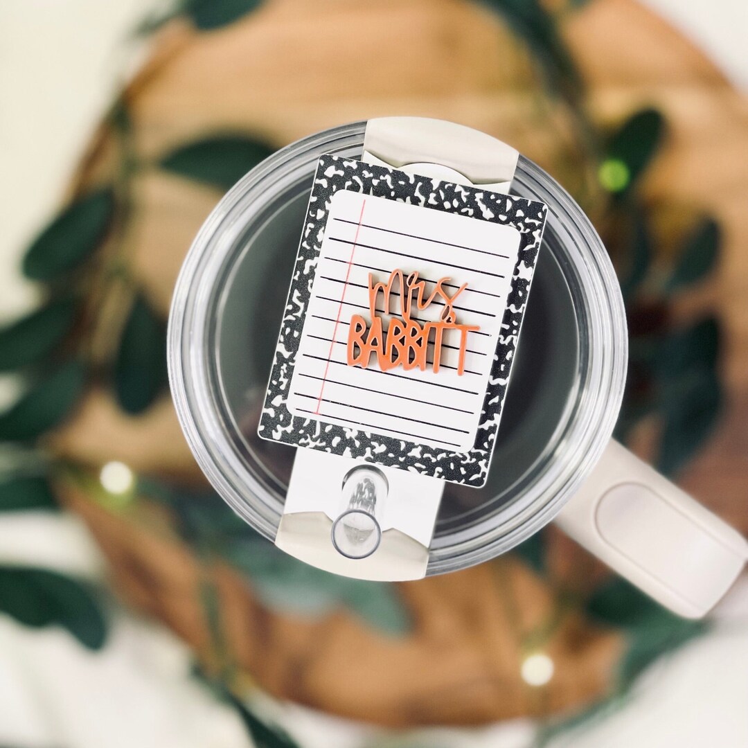 Stanley Notebook Tumbler Name Plate | Teacher Name Plate | 30 Oz ...