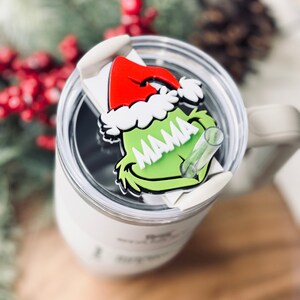 Grinch Stanley Tumbler Name Plate Christmas Name Stanley Name Topper 30 ...