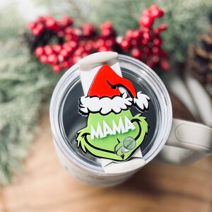 Grinch Stanley Tumbler Name Plate Christmas Name Stanley Name Topper 30 ...