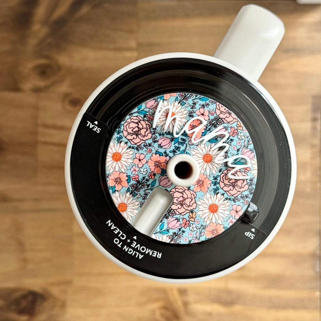 Personalized Brumate Era Topper: Acrylic Tumbler Plate, Floral Pattern ...