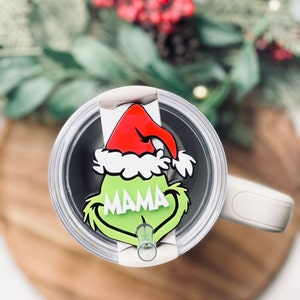 Grinch Stanley Tumbler Name Plate Christmas Name Stanley Name Topper 30 ...