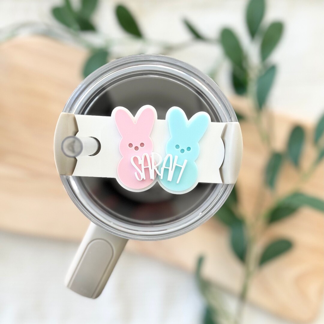 Easter Bunny Stanley Peep Quencher 30oz H2.0 Tumbler Plate Topper ...