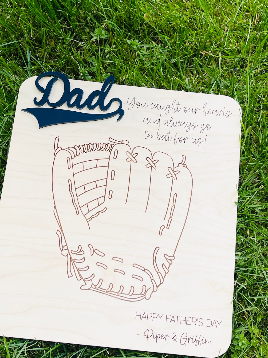Dad Baseball Handprint Sign Father’s Day Birthday DIY Personalized Gift ...