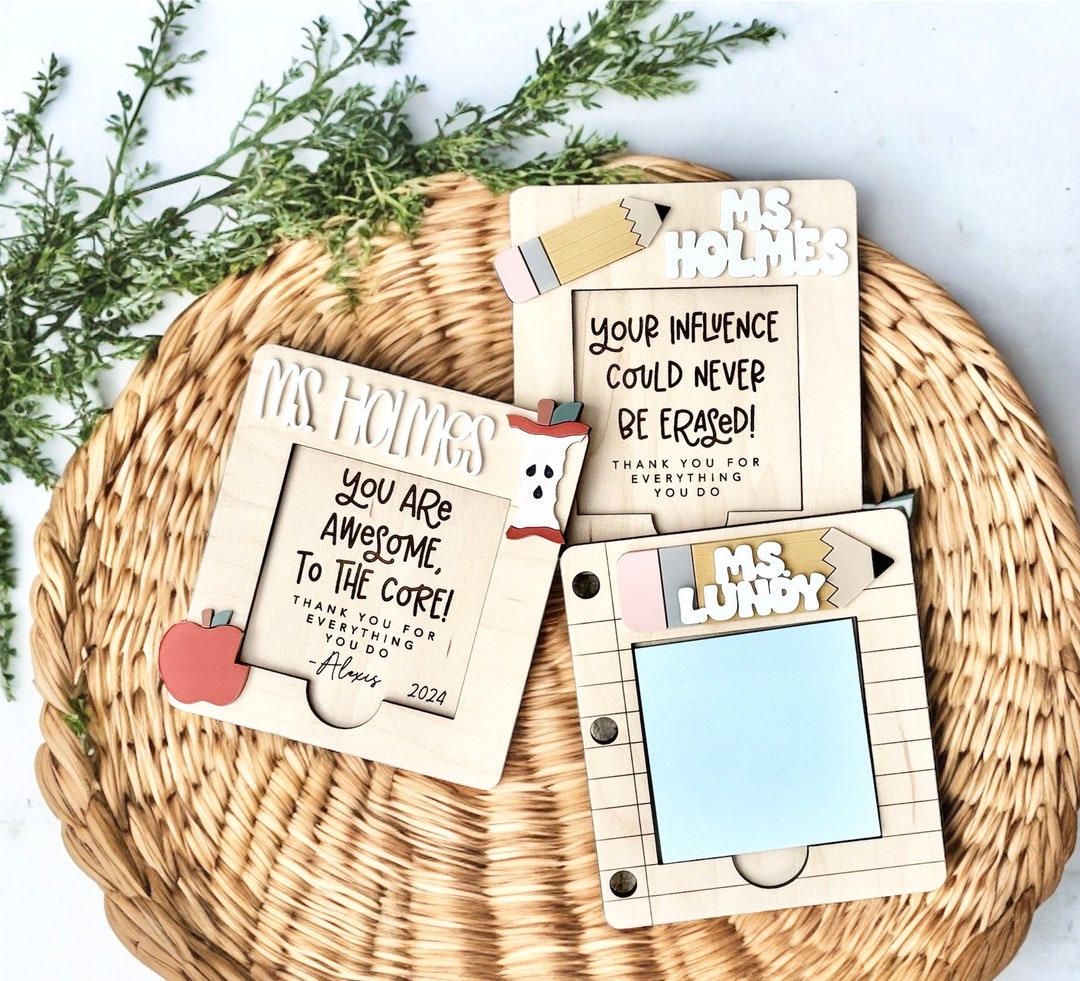 Teacher Sticky Note Holder | Teacher Appreciation Gift | Teacher Gift ...