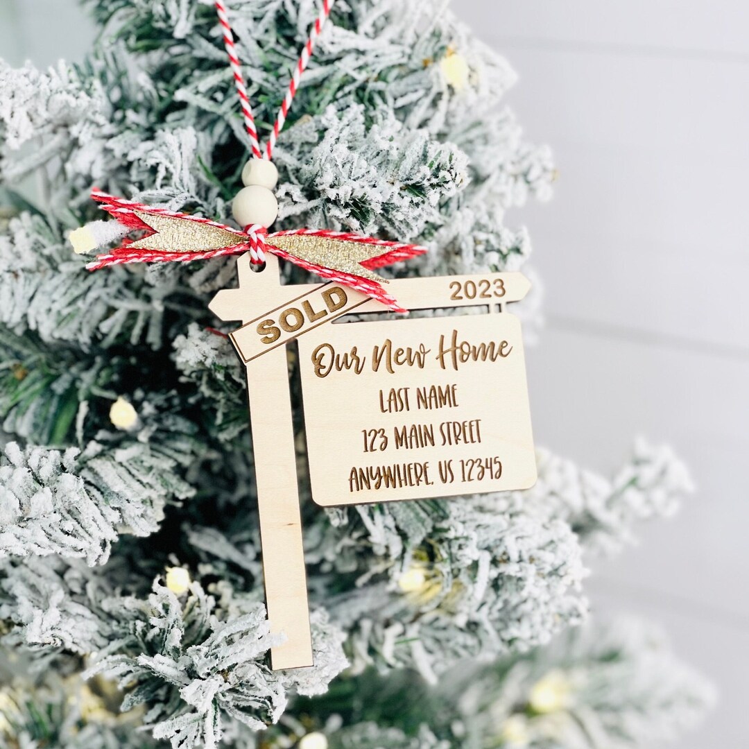 2026 First Home Ornament: Maple Wood Sold Sign Realtor Gift - Etsy