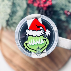Grinch Stanley Tumbler Name Plate Christmas Name Stanley Name Topper 30 ...