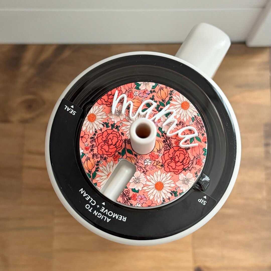 Personalized Brumate Era Tumbler Topper: Acrylic Name Plate, Floral ...