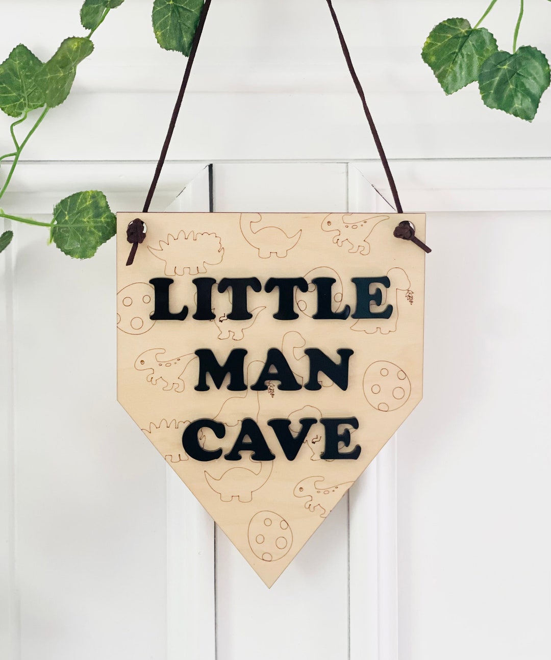 Little Man Cave Wooden Sign Dinosaur Sign, Boho Nursery Decor Boys ...