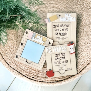 Teacher Post It Note Holder Teacher Appreciation Gift Teacher Gift ...