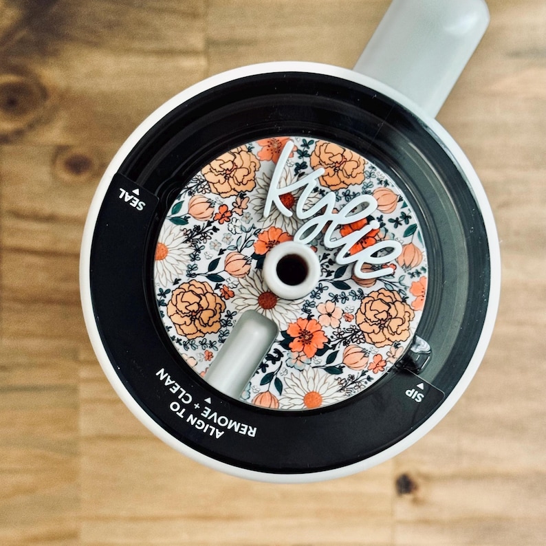 Personalized Brumate Era Tumbler Topper: Acrylic Name Plate, Floral ...