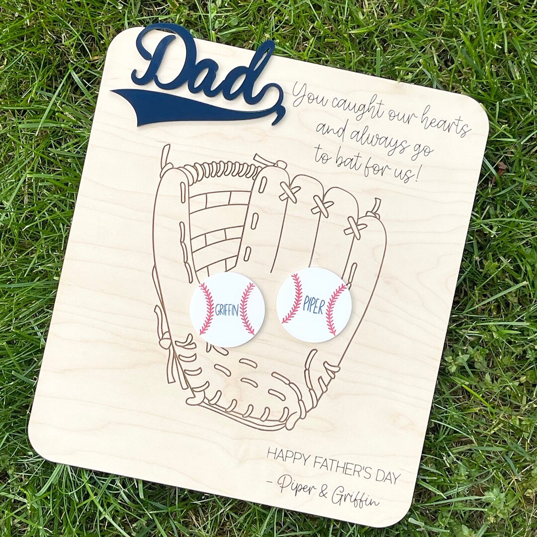 Dad Baseball Sign Father’s Day Birthday Gift Personalized Gift From ...