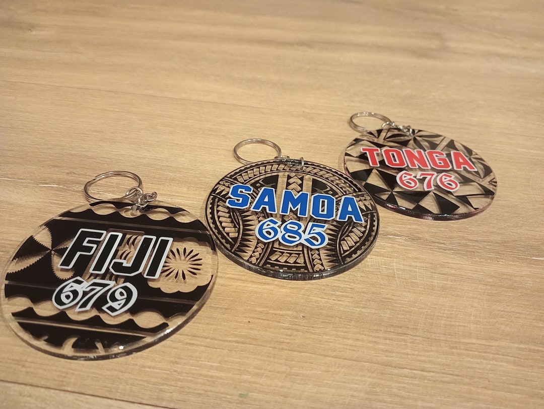 Samoa Tonga Fiji Key Rings - Etsy