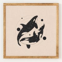 Linocut of Humpback Whales - Etsy