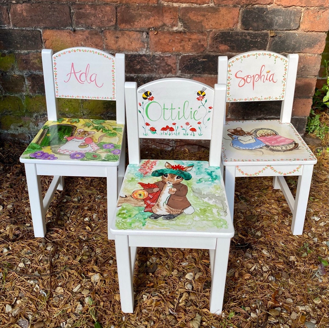 Hand-painted Personalized Children's Chair: Unique Nursery Decor | Hand ...