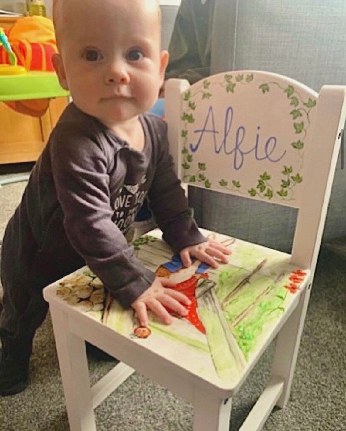 Personalised Boys Chair Hand-painted Childrens Furniture - Etsy